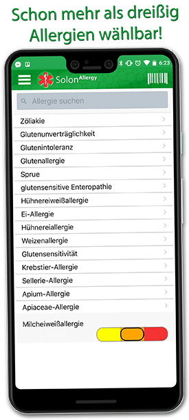 Solon Allergy - Die Allergie-App - bei Allergie und Unverträglichkeit